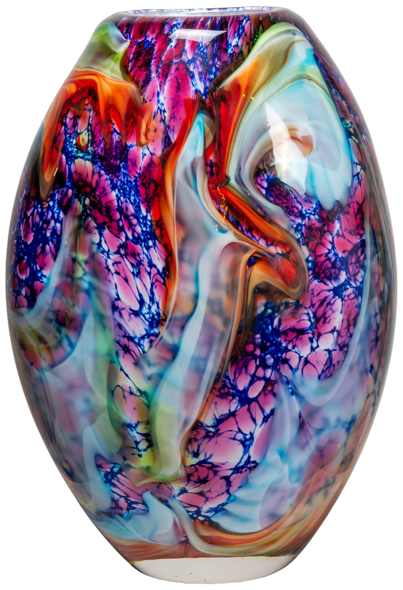 Dale Tiffany 13" Tall Villa Cuzzano Hand Blown Art Glass Vase - #5816W ...