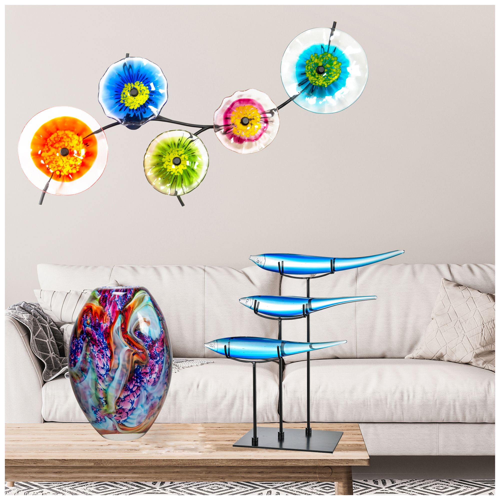 Dale Tiffany 13" Tall Villa Cuzzano Hand Blown Art Glass Vase - #5816W ...