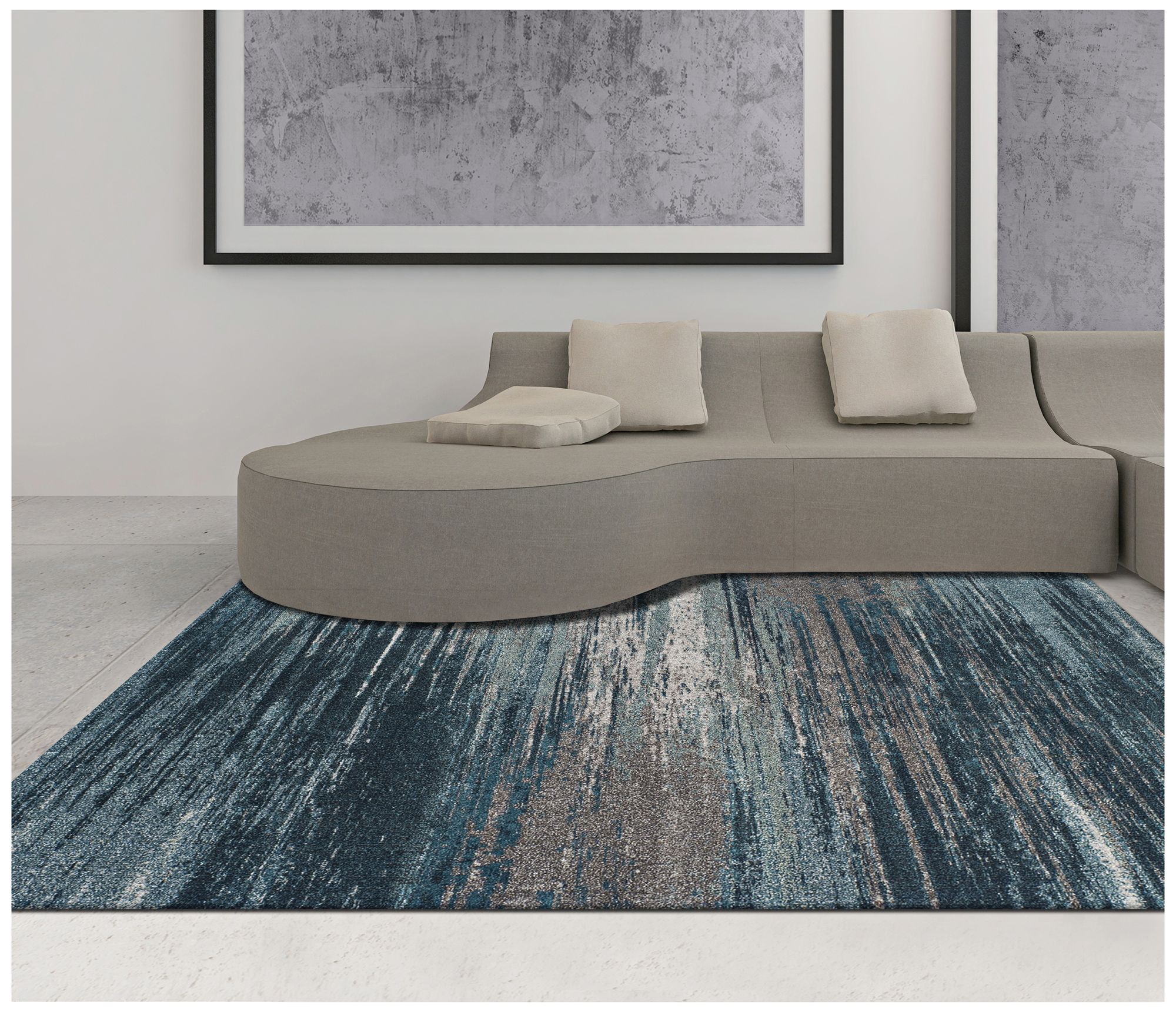 Teal And Grey Living Room Rugs | Baci Living Room