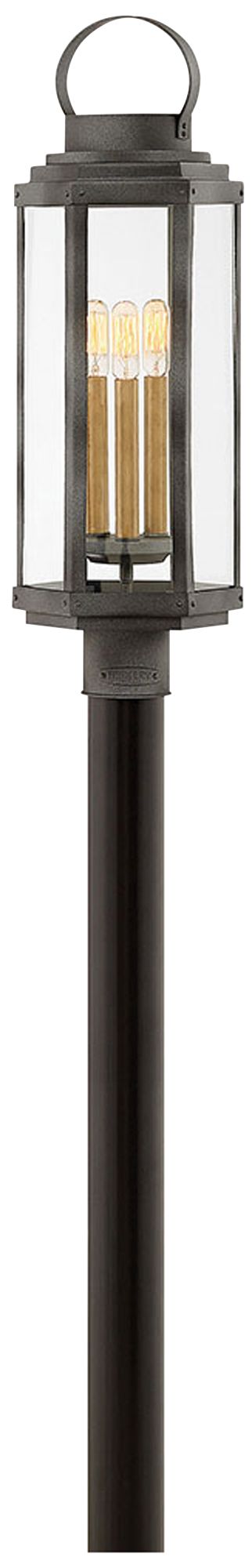 Danbury 24 3/4" High Aged Zinc Outdoor Post Light - #831D2 | Lamps Plus