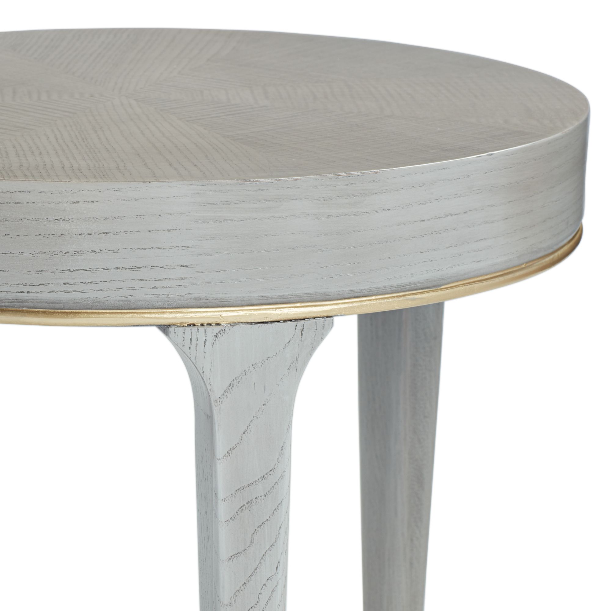 Danton 19 3/4" Wide Gray Round Side Table - #79N10 | Lamps Plus