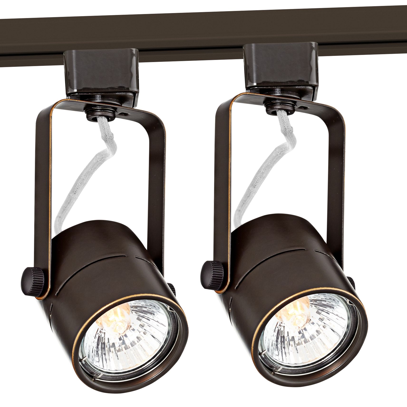 Danzig 4-Light Bronze Swivel LED Floating Canopy Track Kit - #267F1 ...