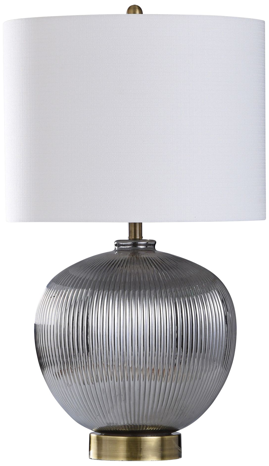 Daventry Washboard Silver Plated Glass Table Lamp - #94C82 | Lamps Plus