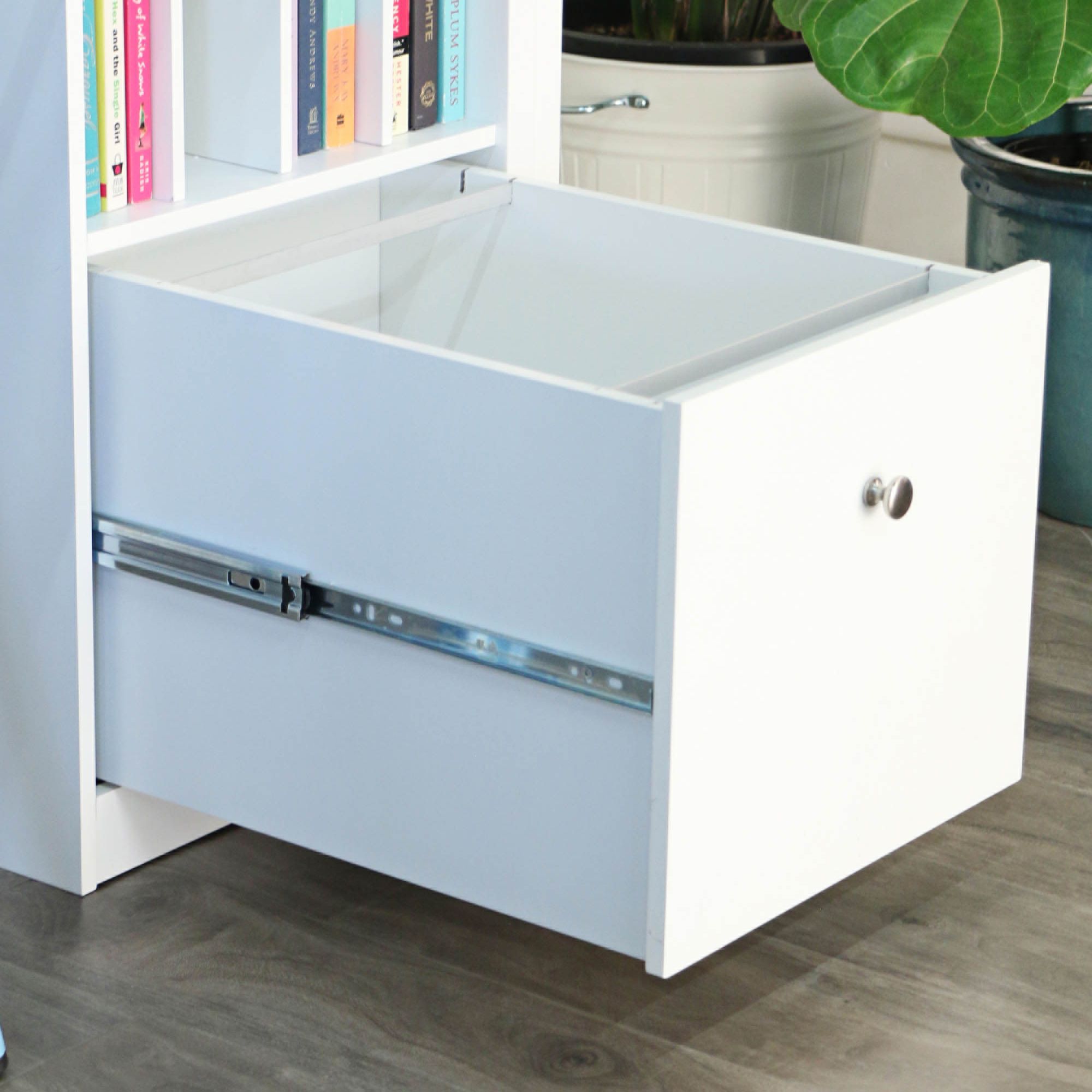 Deluxe 48" Wide White Finish Office Study Work Desk - #6C232 | Lamps Plus