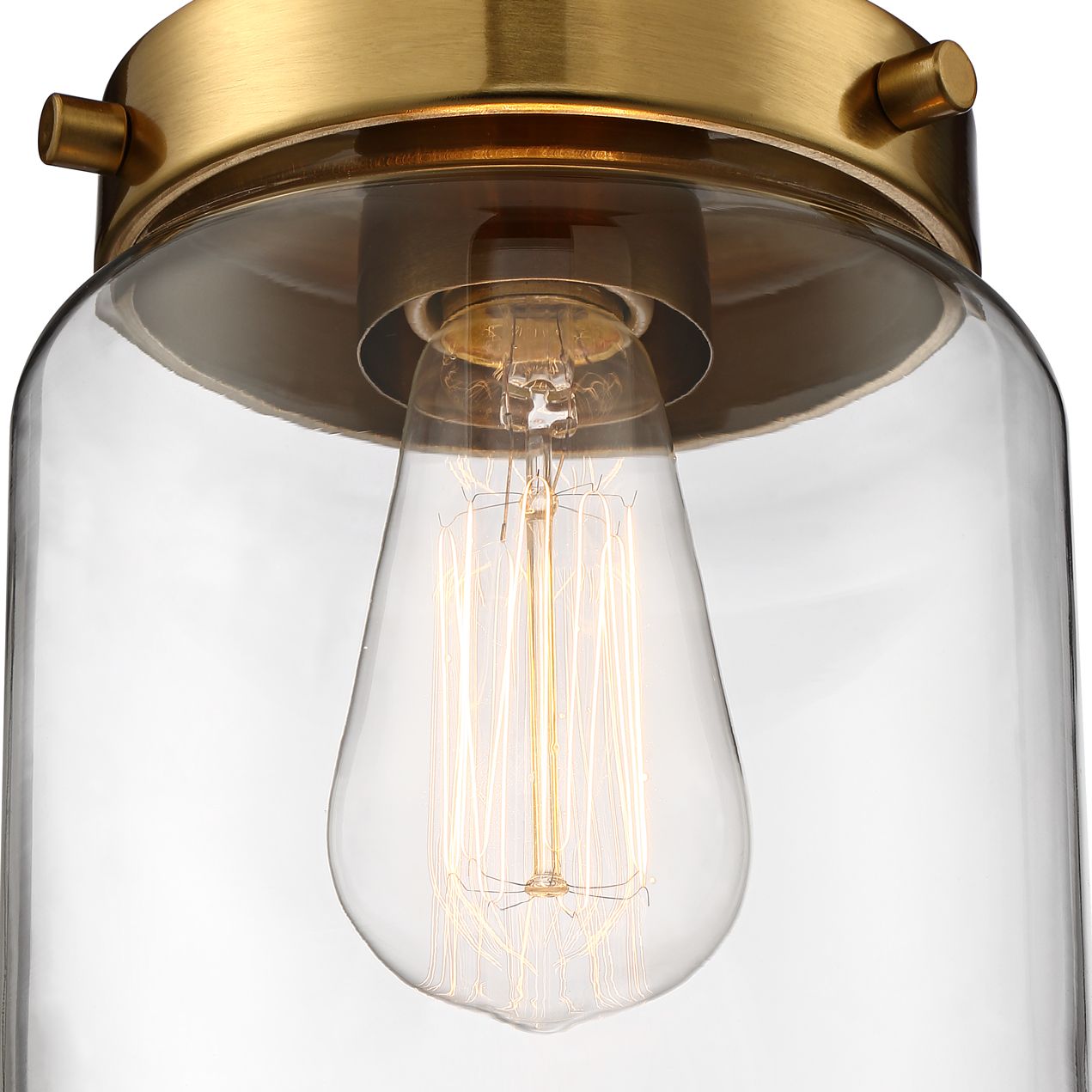 Devonshire 6" Wide Brass and Glass Ceiling Light - #65M24 | Lamps Plus