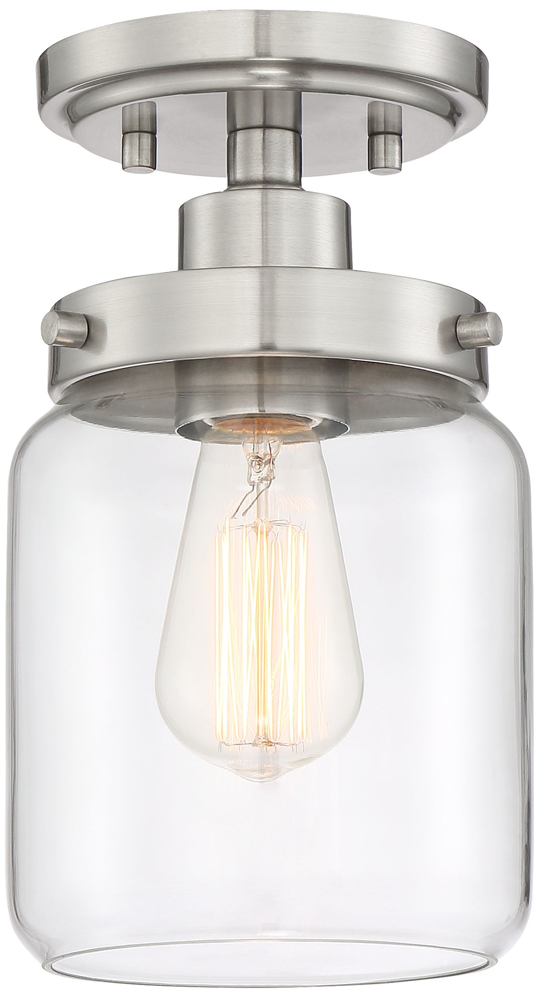 Devonshire 6" Wide Brass and Glass Ceiling Light - #65M24 | Lamps Plus