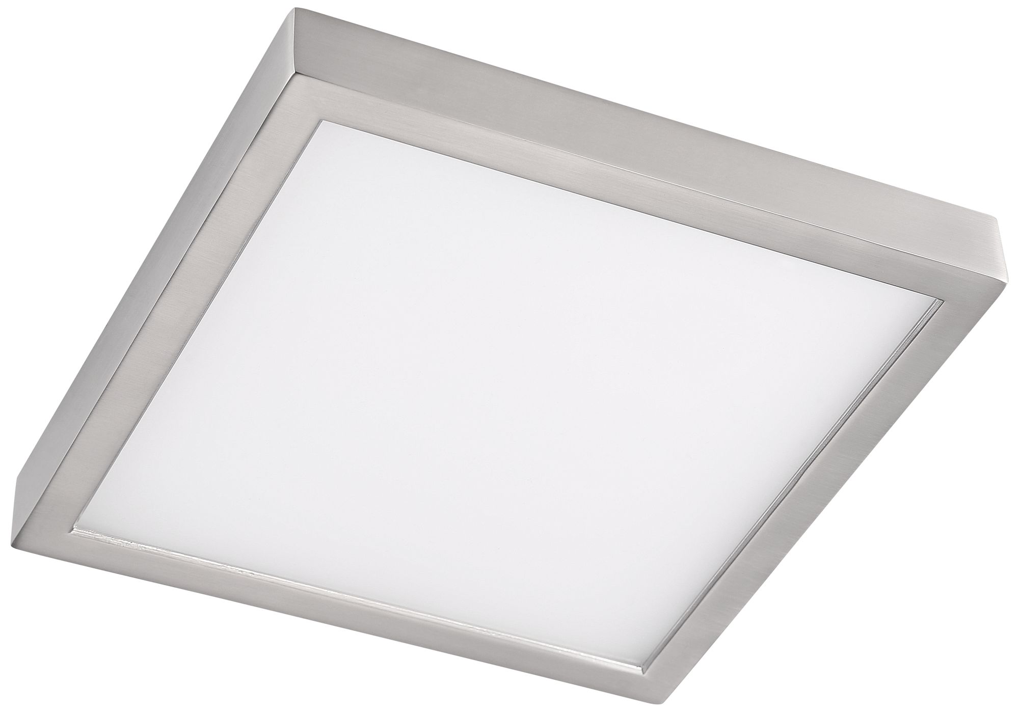 Disk 8" Wide Nickel Square LED Indoor-Outdoor Ceiling Light - #17X42 ...