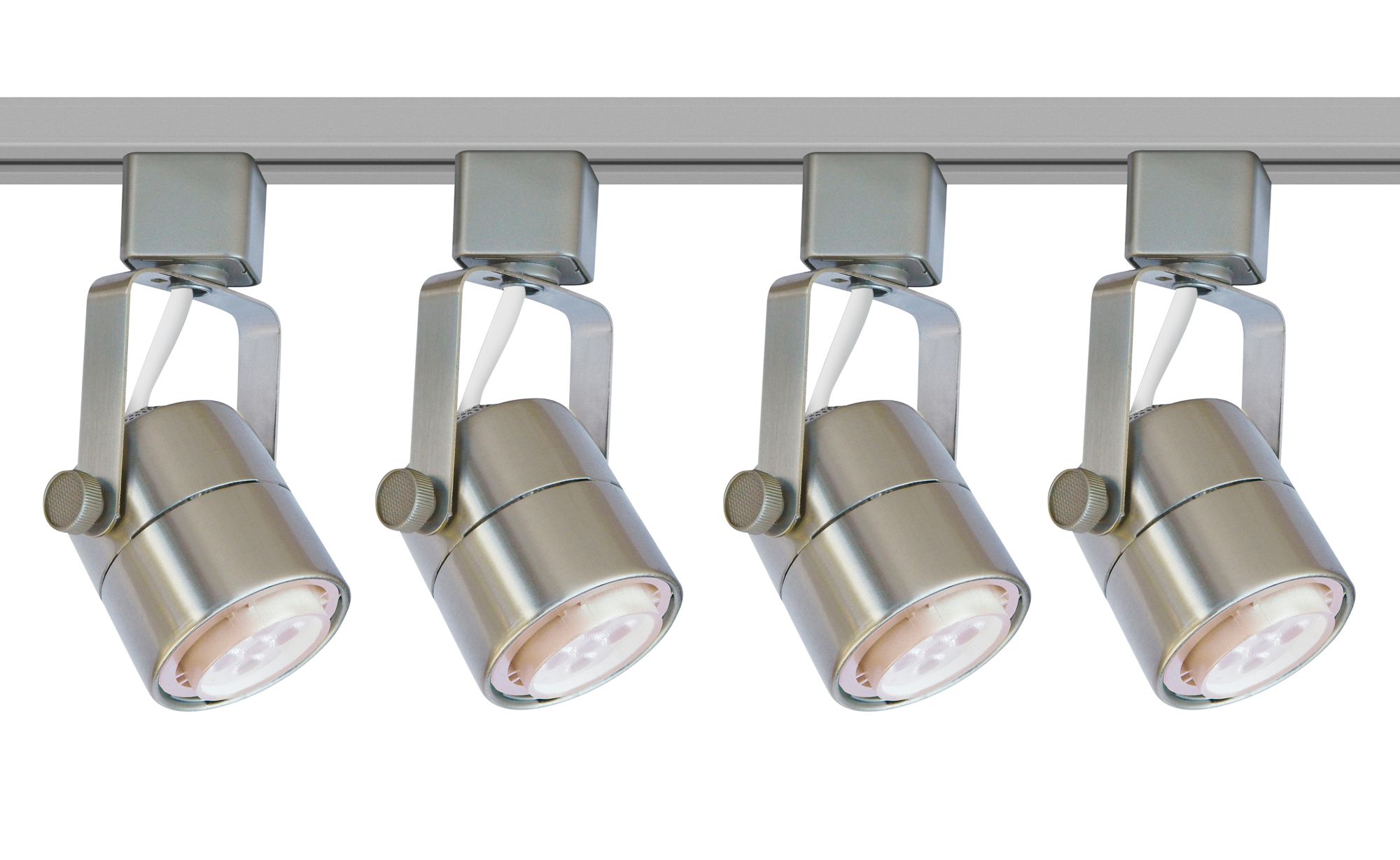 Draper 4-Light Nickel Swivel Floating Canopy LED Track Kit - #326P1 ...