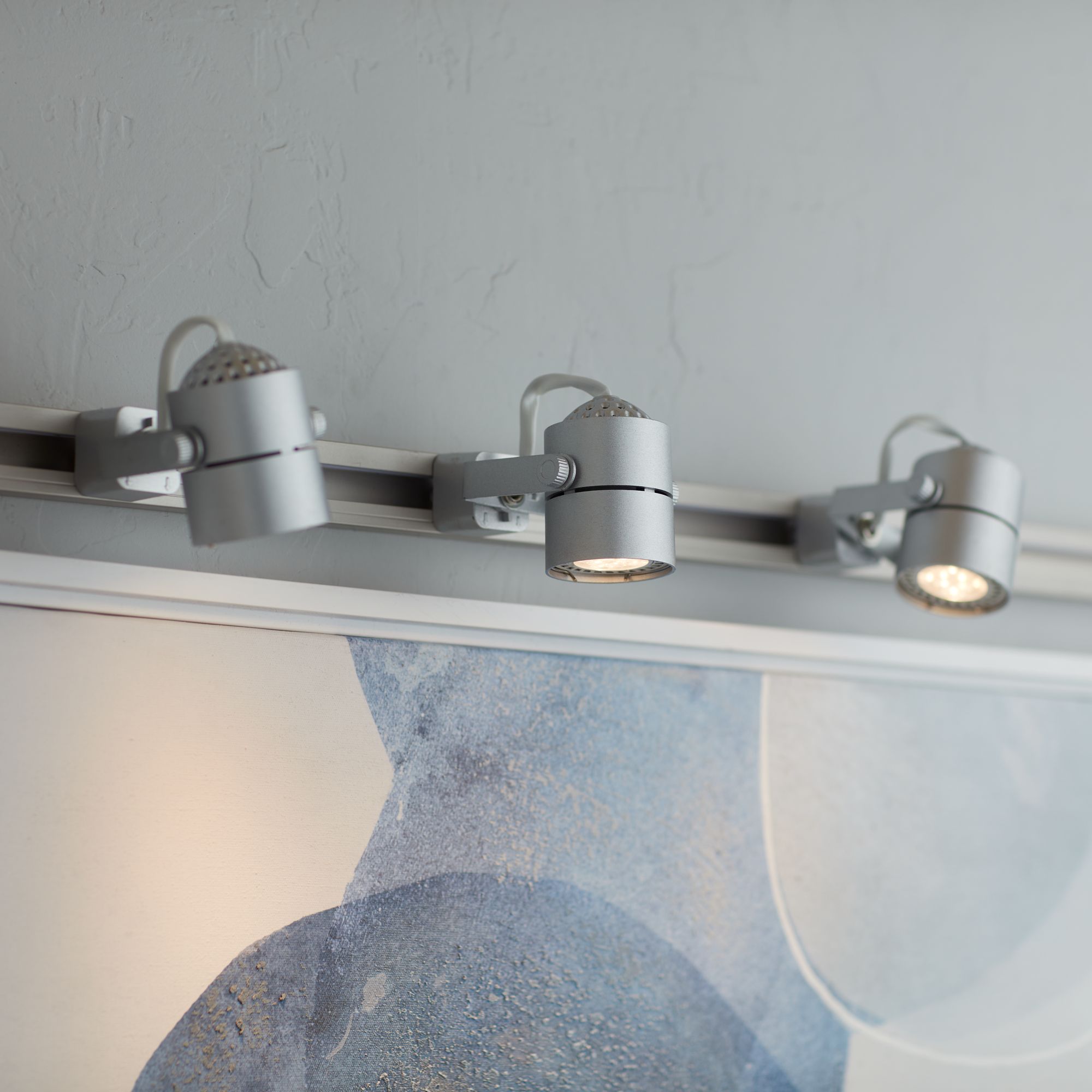 Draper 4-Light Nickel Swivel Floating Canopy LED Track Kit - #326P1 ...