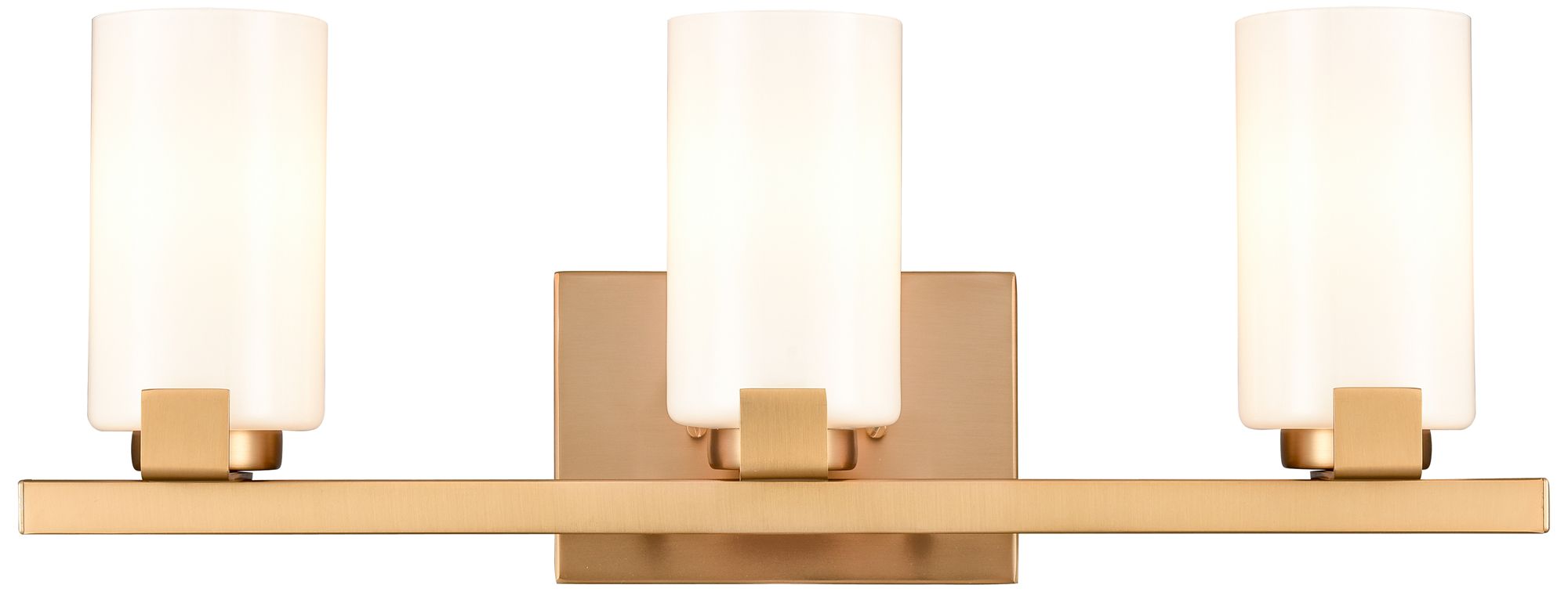 Dressler 22" Wide 3-Light Vanity Light - Brushed Gold - #662A9 | Lamps Plus
