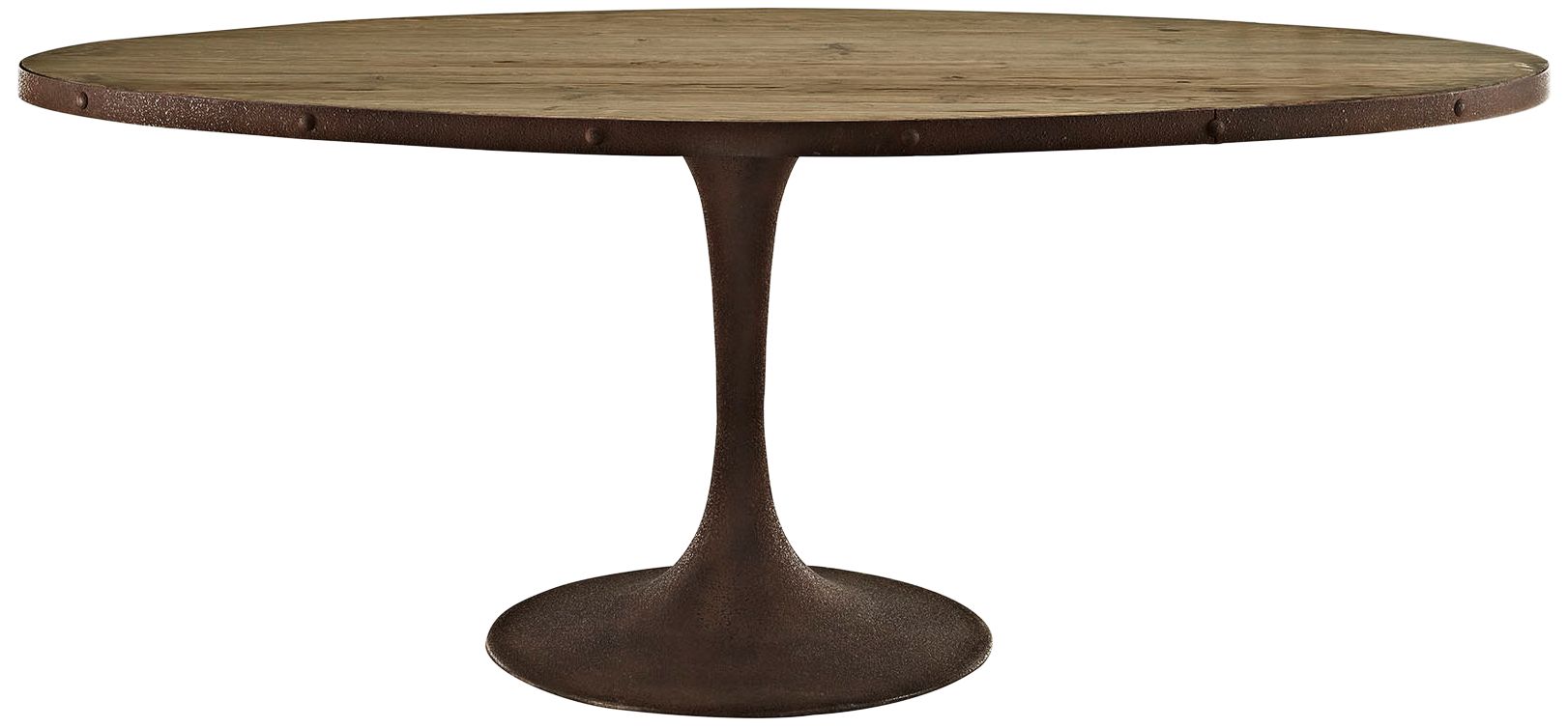 Drive 78" Wide Brown Large Oval Dining Table - #33R90 | Lamps Plus