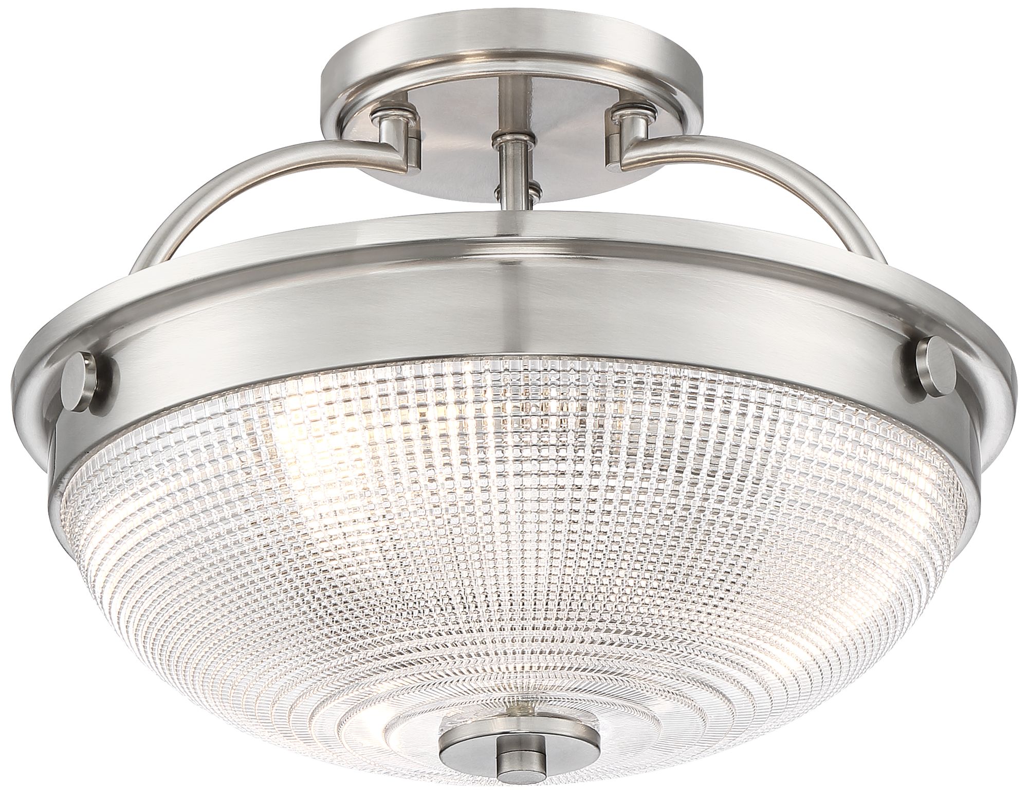 Drixley 13" Wide Brushed Nickel 3-Light Ceiling Light - #47E05 | Lamps Plus