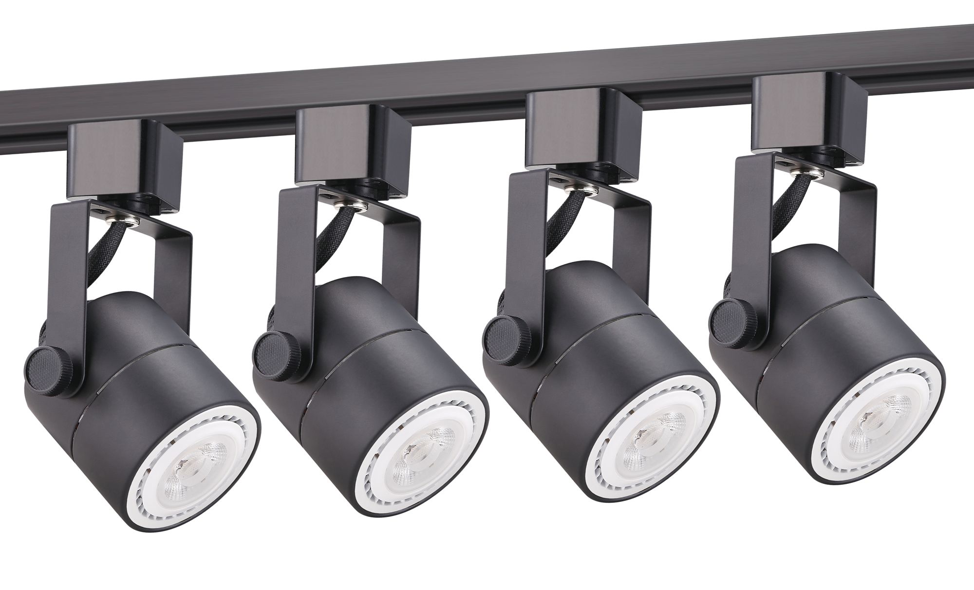 Duran 4-Light Black Swivel LED Floating Canopy Track Kit - #264F1 ...