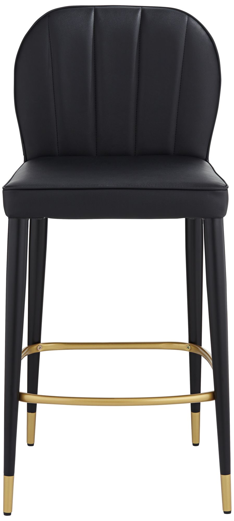 Dylan 25" High Black Faux Leather Counter Stool - #505H1 | Lamps Plus
