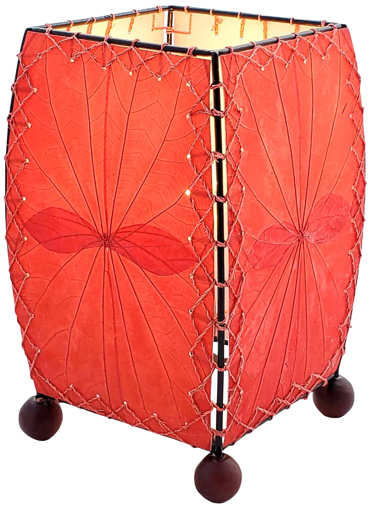 Eangee 8" high Mini Square Red Accent Lamp - #W9090 | Lamps Plus