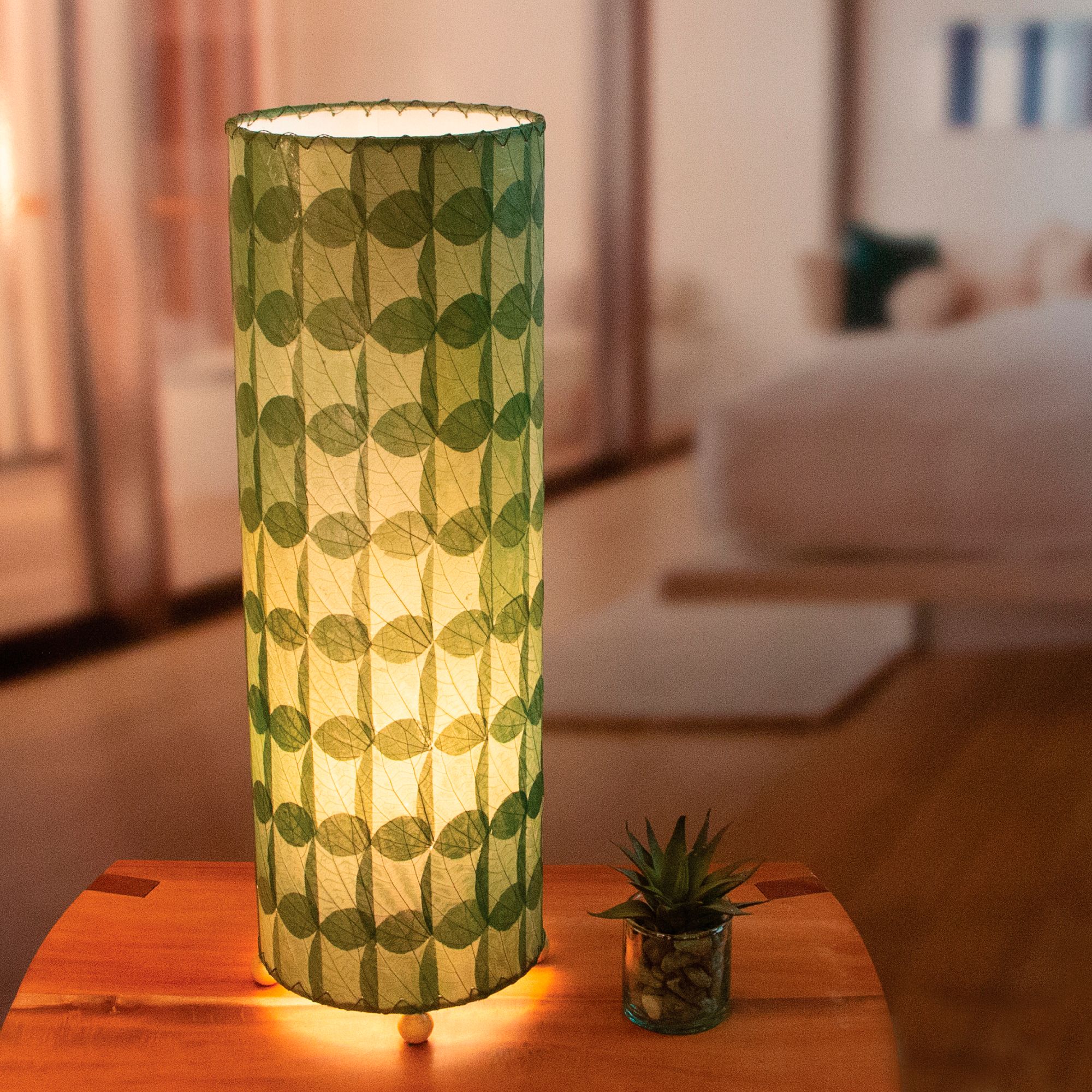 Eangee Alibangbang Leaves Green Cylinder Table Lamp - #487K3 | Lamps Plus