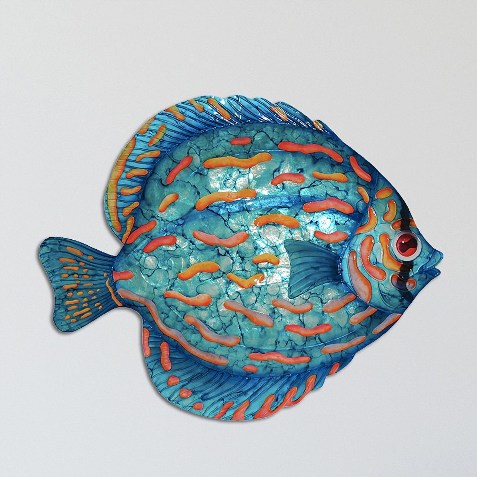 Eangee Fish Wall Decor Blue Discus Large - #631G5 | Lamps Plus