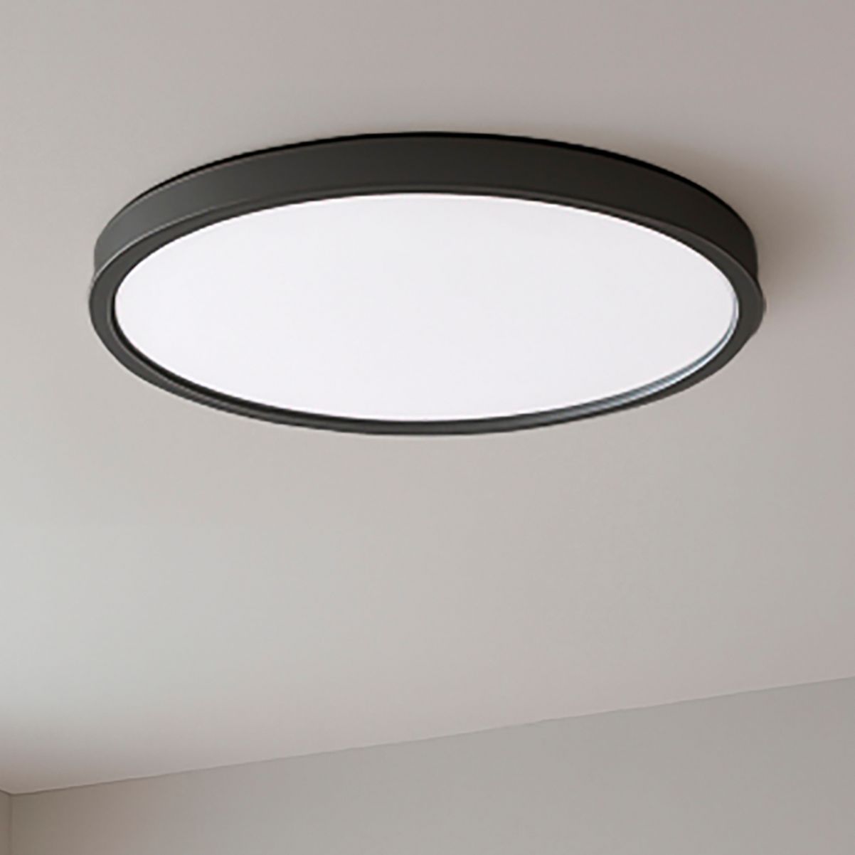 Edge Round 24" Wide Black LED Flush Mount Dimmer Compatible - #2770V ...