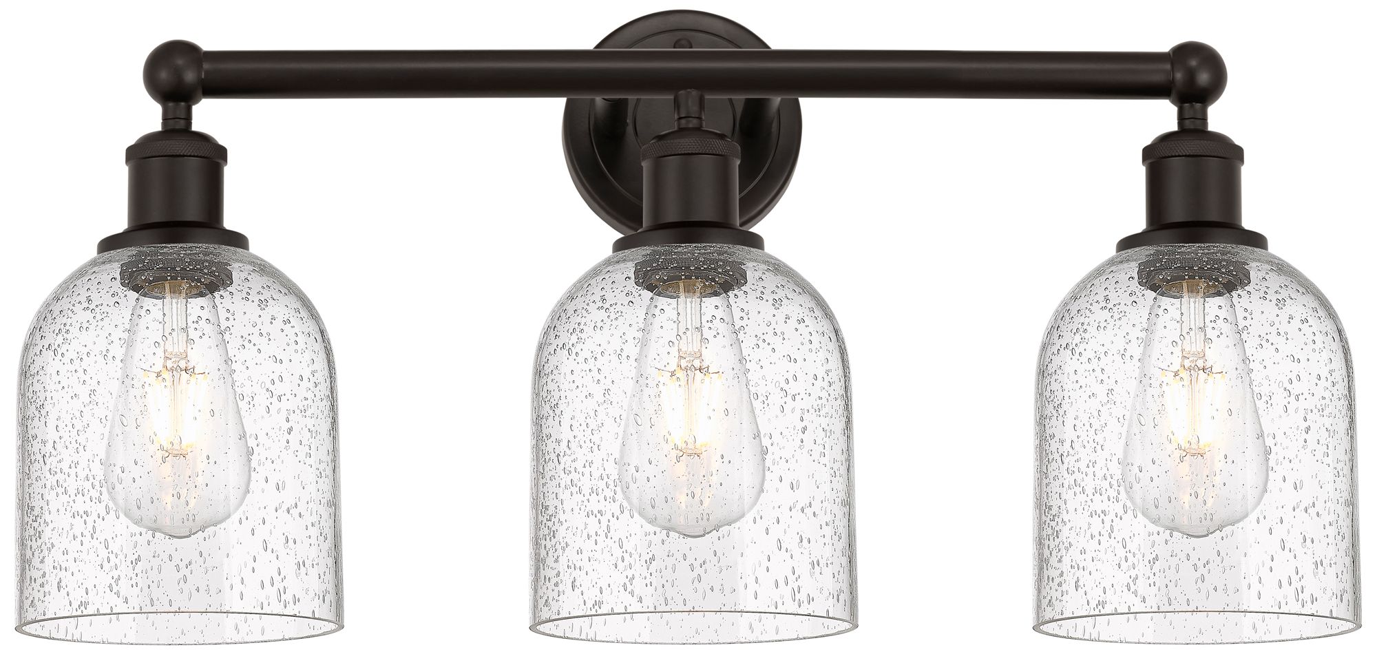 Edison Bella 23.5" Wide 3 Light Oil Rubbed Bronze Bath Light w/ Seedy ...