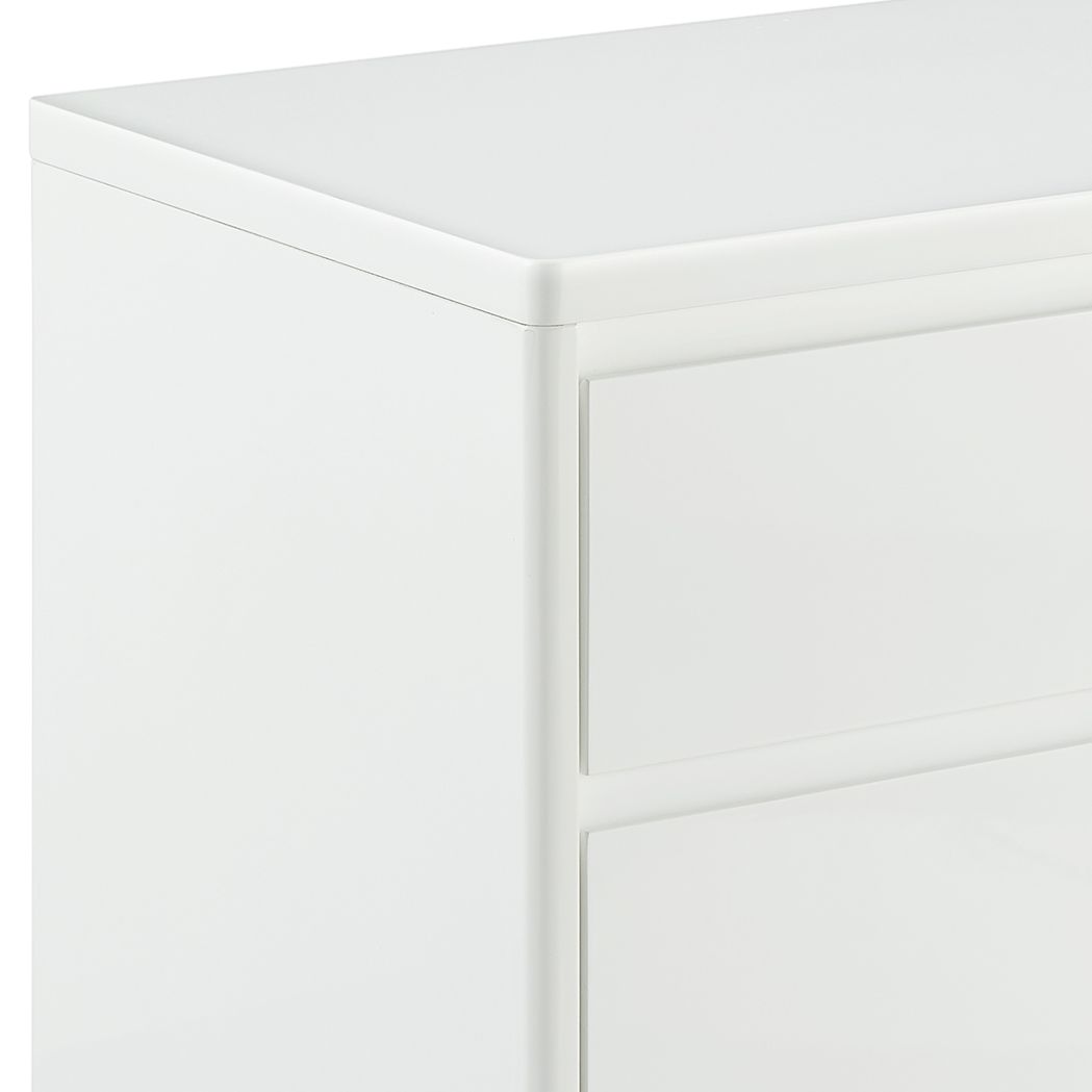 Edvin 47 1/4" Wide Matte White Lacquer 3-Drawer Desk - #253H7 | Lamps Plus