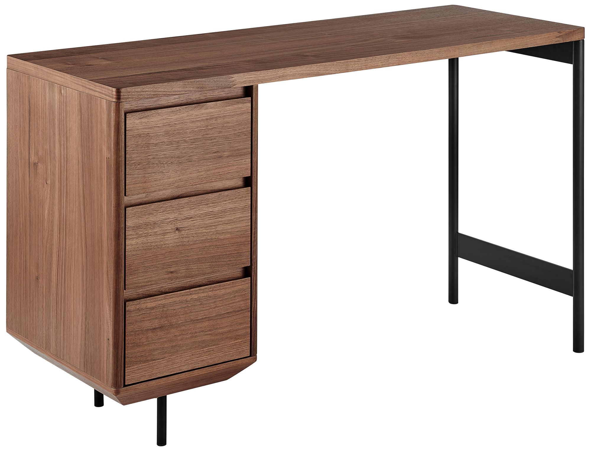 Edvin 47 1/4" Wide Matte White Lacquer 3-Drawer Desk - #253H7 | Lamps Plus