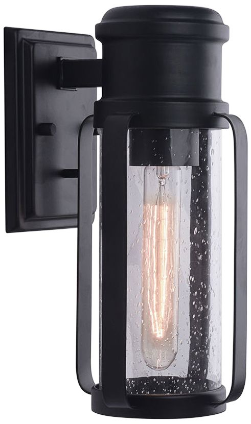 Eglo Abner 12 1/4" High Matte Black Outdoor Wall Light - #99X20 | Lamps ...