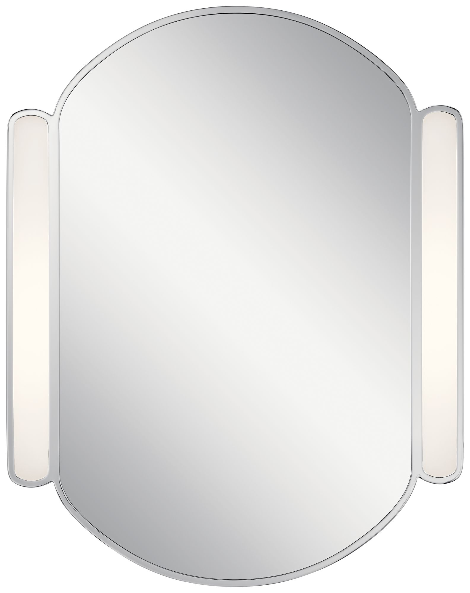 Elan Phaelan Chrome 23 1/4" x 29 3/4" Oval LED Mirror - #69E53 | Lamps Plus