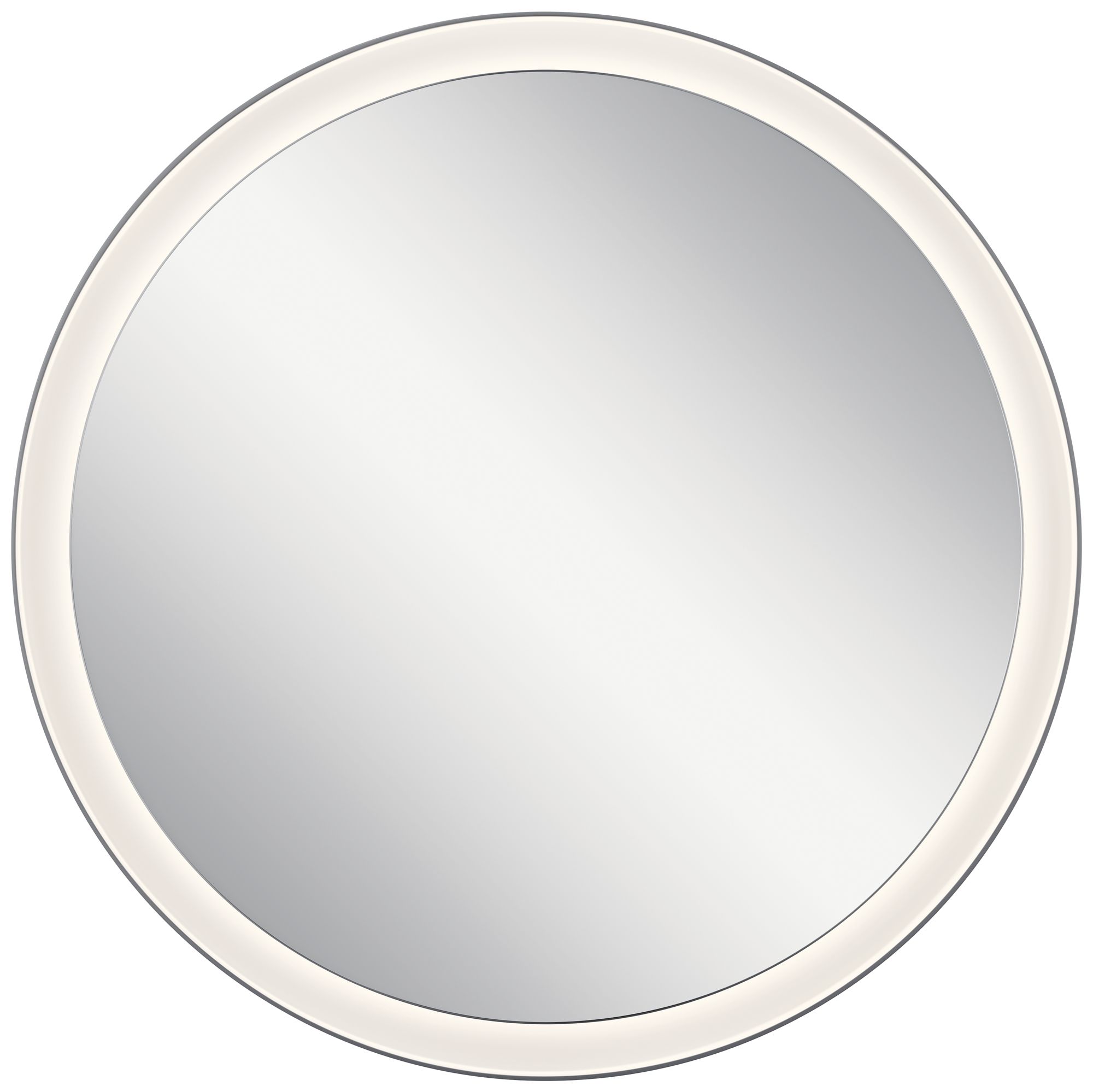 Elan Ryame Matte Silver 31 1/2" Round LED Wall Mirror - #69E60 | Lamps Plus