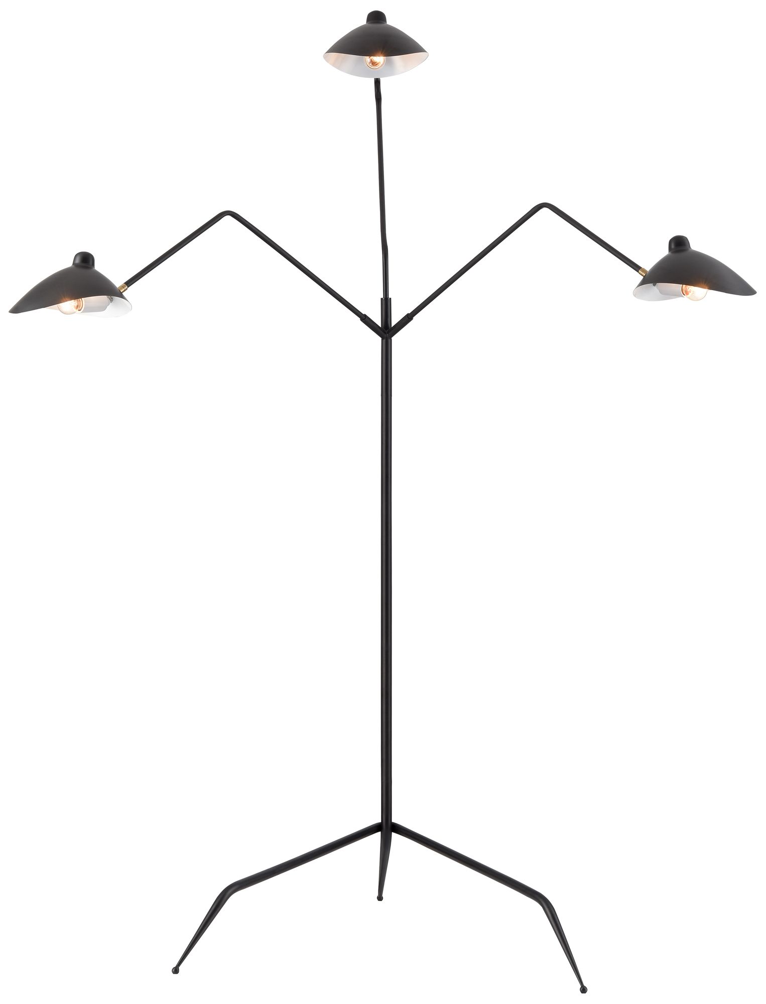 Elk Lighting Risley 81 1/2" Matte Black 3-Arm LED Tripod Floor Lamp ...
