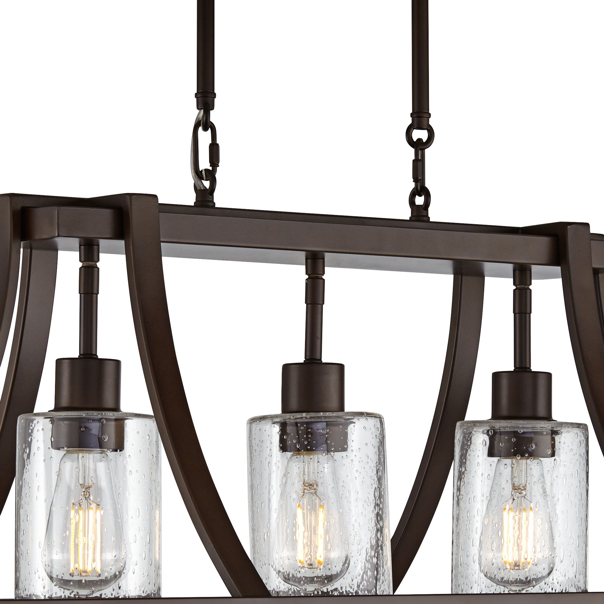 Embossed Faux Leather 36" Wide Kitchen Island Light Pendant - #81R56 ...