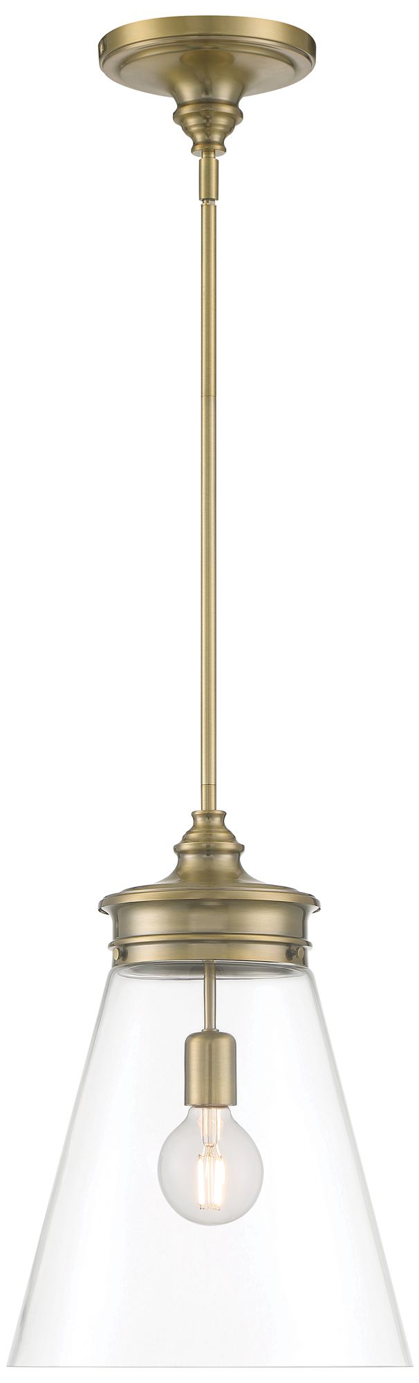 Emma 1-Light Glass Pendant - Polished Nickel - #9168E | Lamps Plus