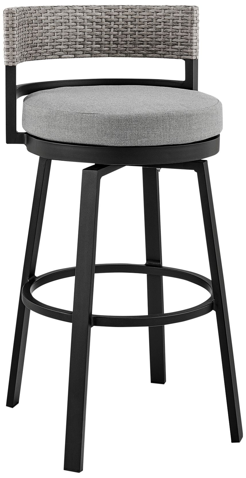 Encinitas 26 Black Swivel Outdoor Counter Stool 261X3 Lamps Plus