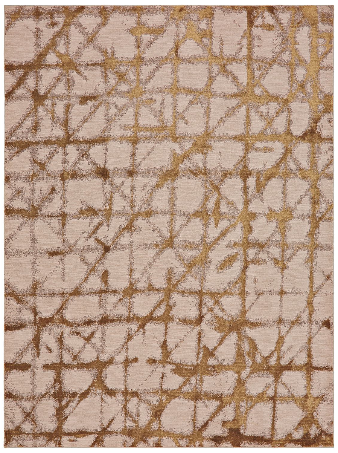 Enigma 90969 Contact Brushed Gold Area Rug - #24G06 | Lamps Plus