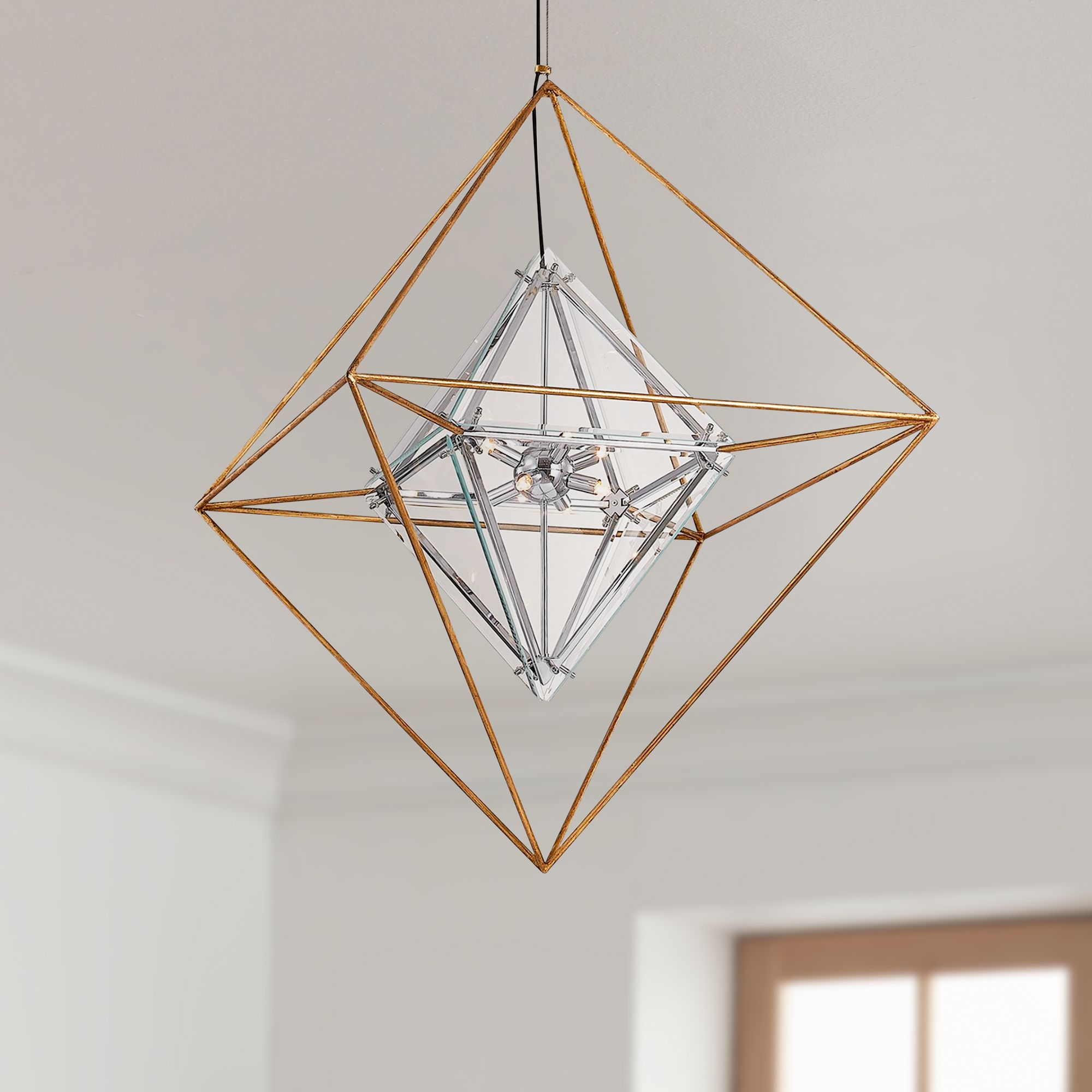 Epic 30" Wide Gold Leaf Pendant Light - #557R1 | Lamps Plus