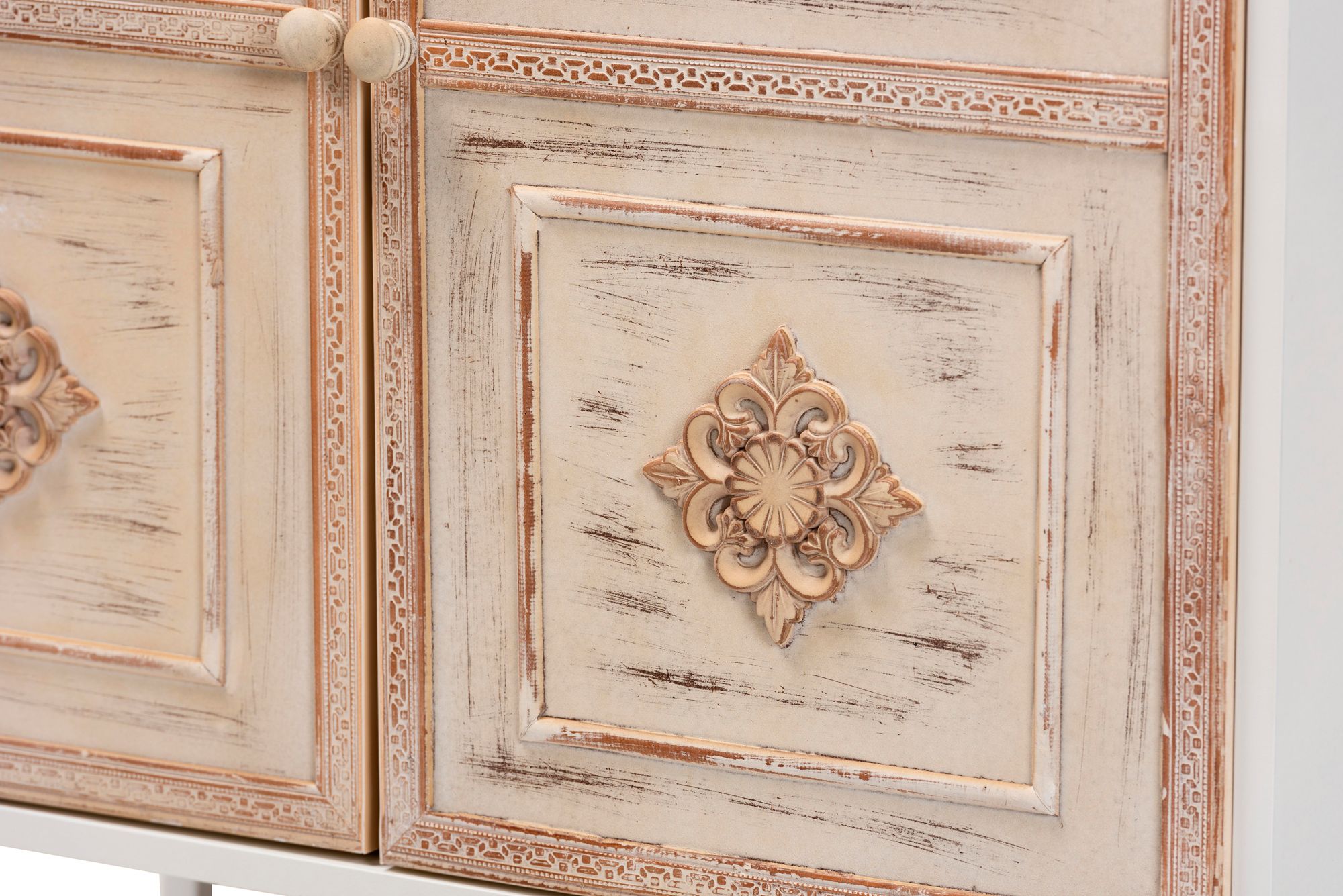 Favian 28 1/4" Wide Weathered Brown White 2-Door Sideboard - #573G5 ...