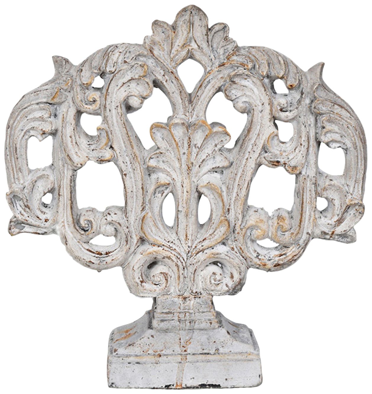 Filigree Rustic White Gray Statue Set of 2 - #46F75 | Lamps Plus
