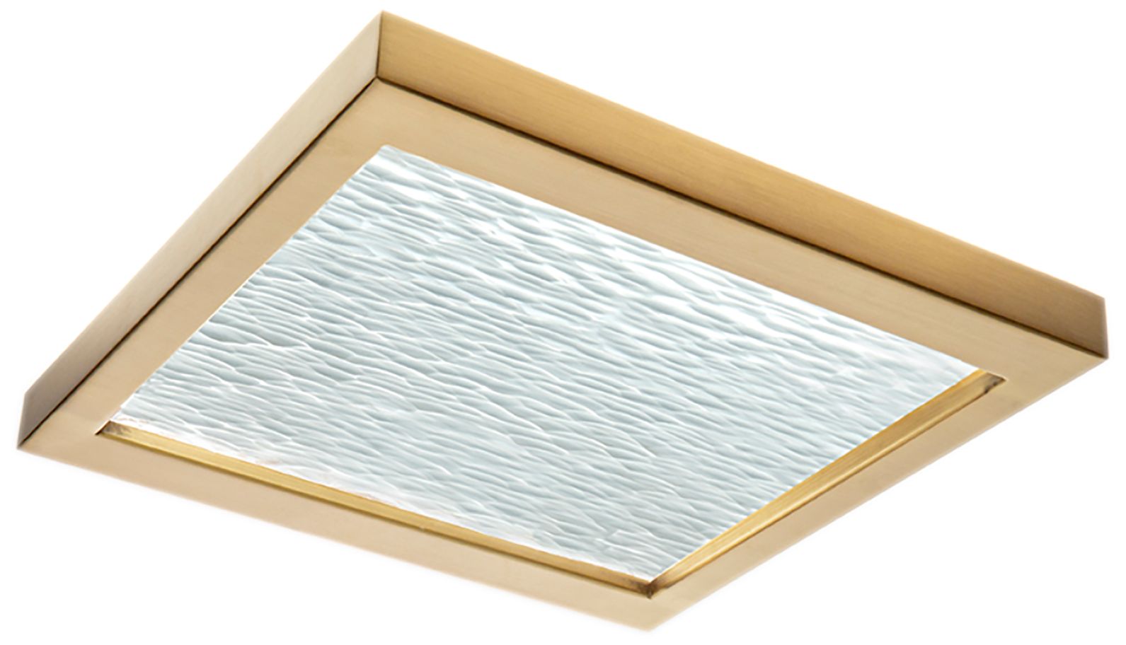 For-Square 12" Wide Satin Brass LED Ceiling Light - #0137F | Lamps Plus
