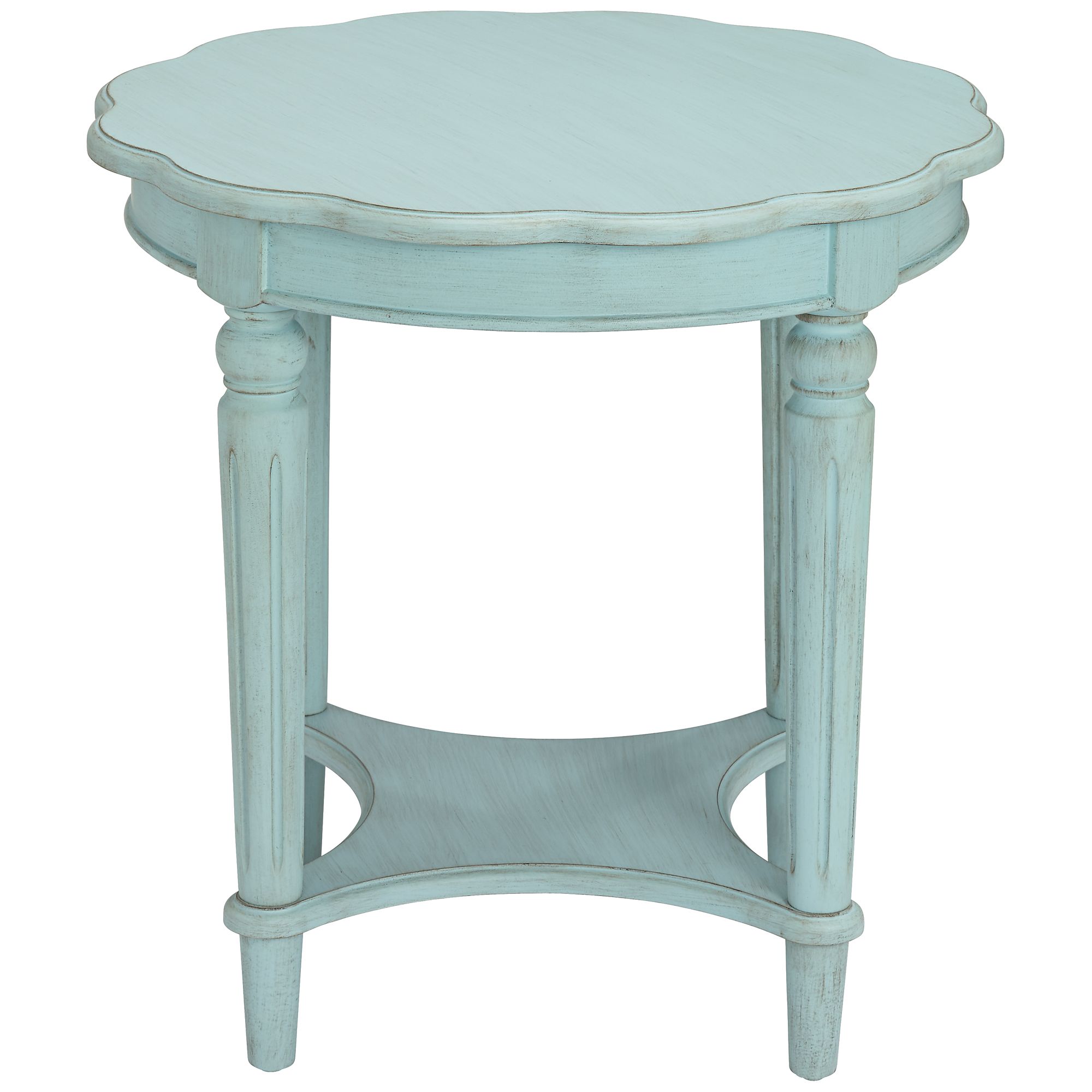 Fordon Antique Green Round End Table - #20T65 | Lamps Plus