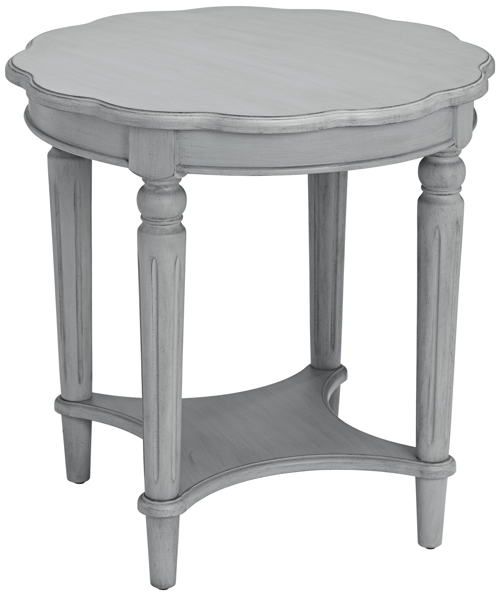 Fordon Antique Green Round End Table - #20T65 | Lamps Plus