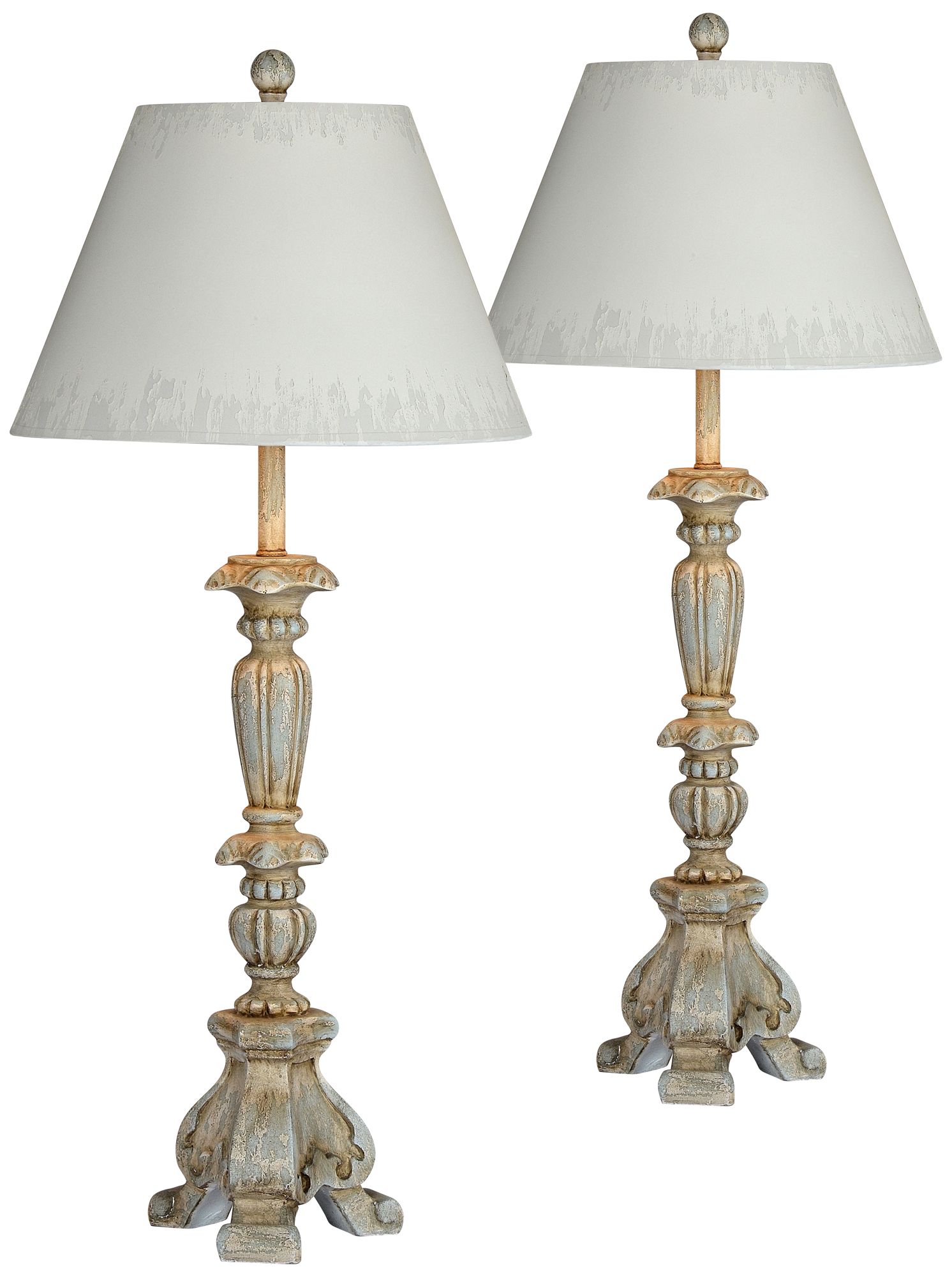 Forty West London Rustic Blue Table Lamps Set of 2 - #492P0 | Lamps Plus
