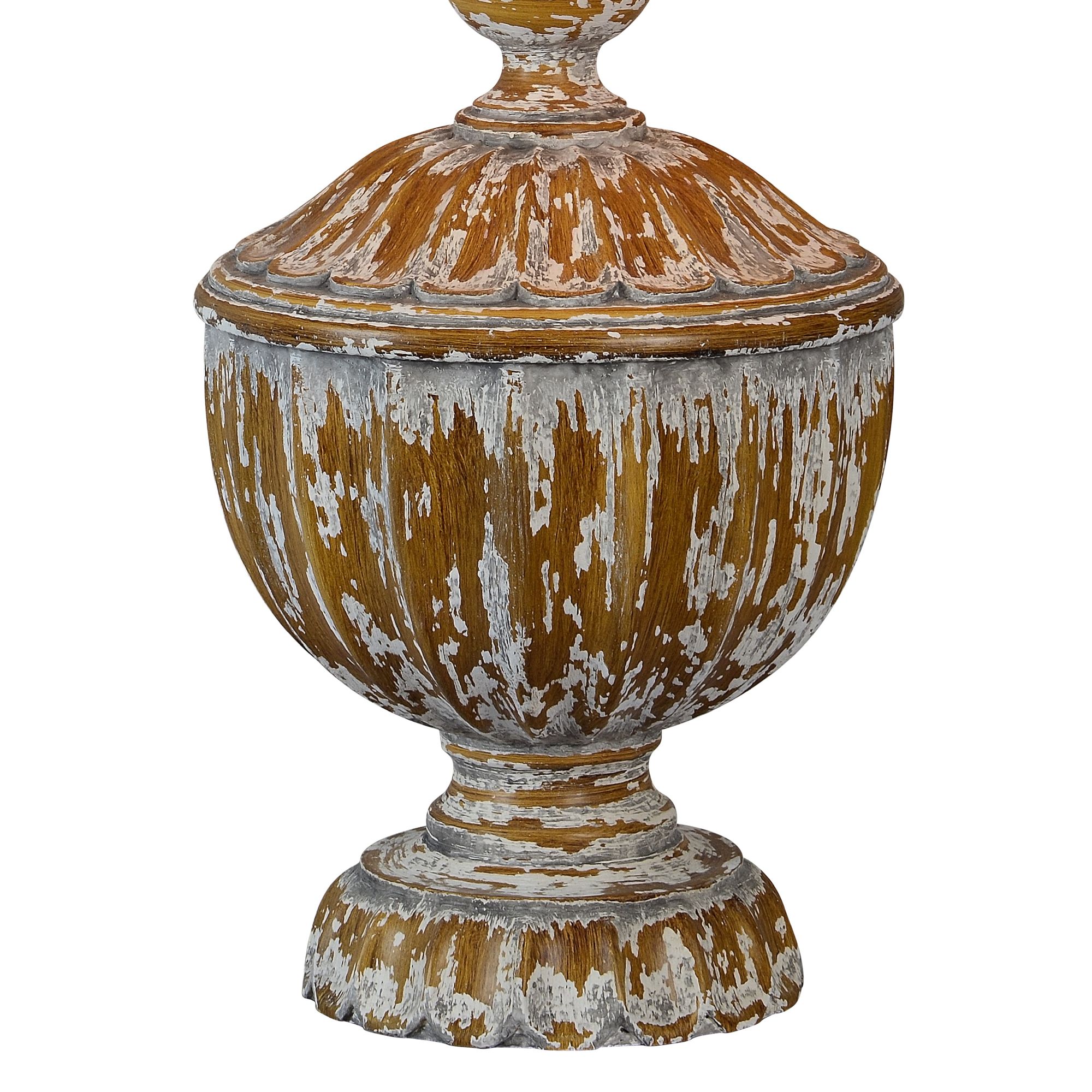 Forty West Nicole Natural Wood-Look Rustic Distressed Table Lamp ...