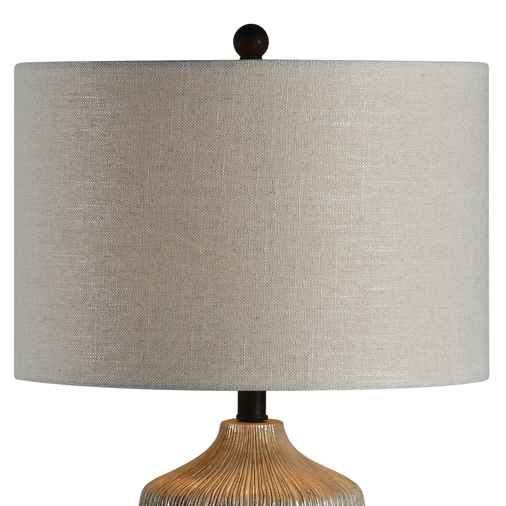 Forty West Quinn Dusky Silver and Black Table Lamps Set of 2 - #519P0 ...