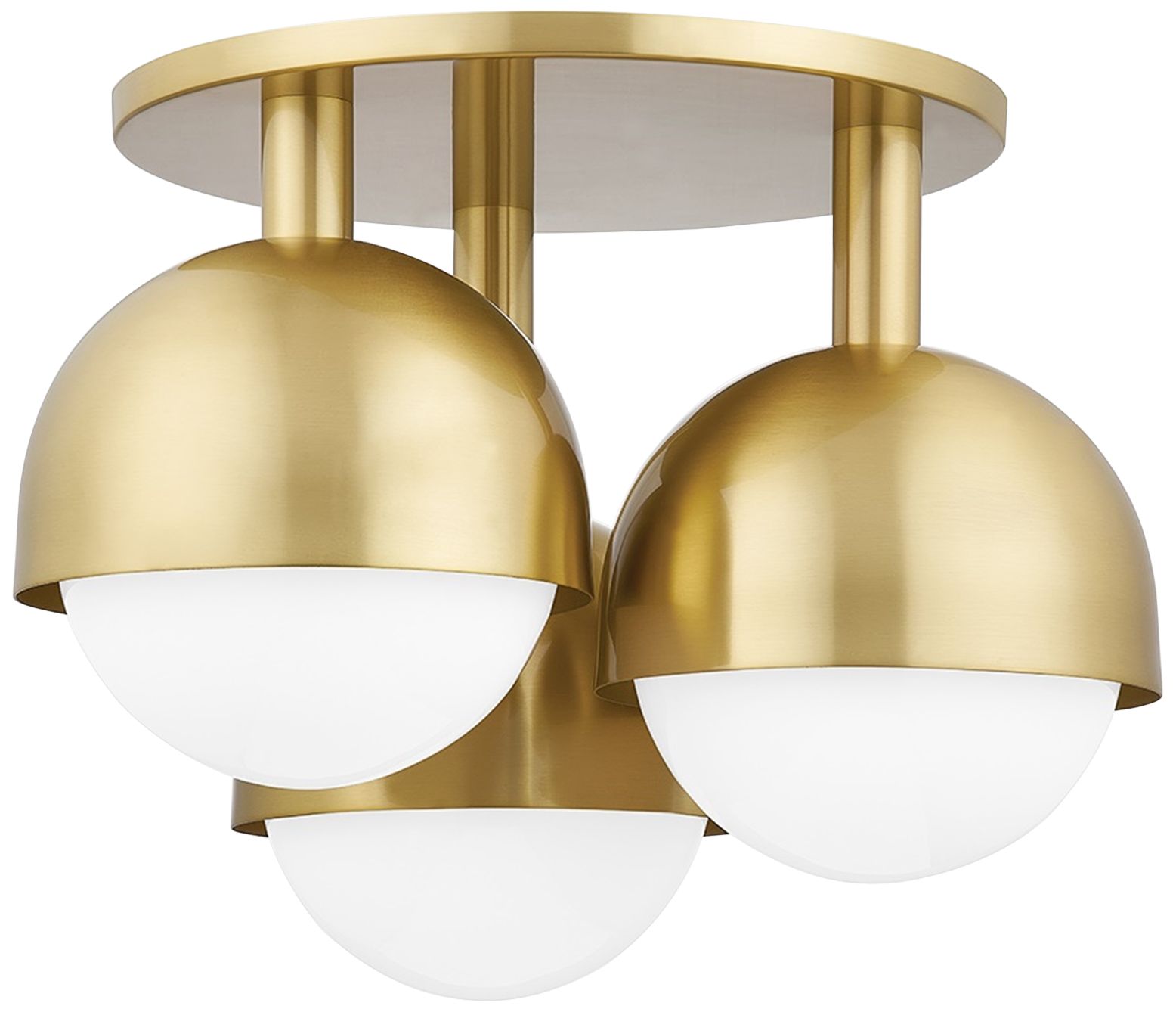 Foster 18 3/4" Wide Aged Brass 3-Light Ceiling Light - #152F0 | Lamps Plus