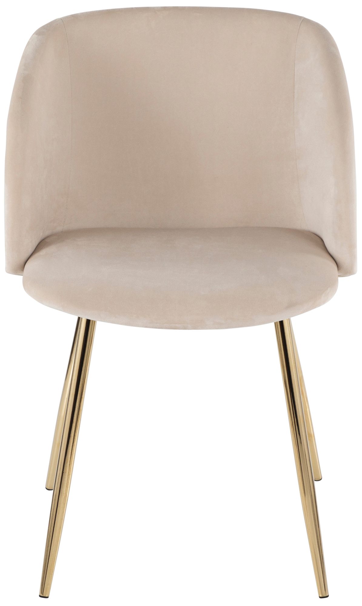 Fran Gold Metal and Cream Velvet Dining Chairs Set of 2 - #60G33 ...