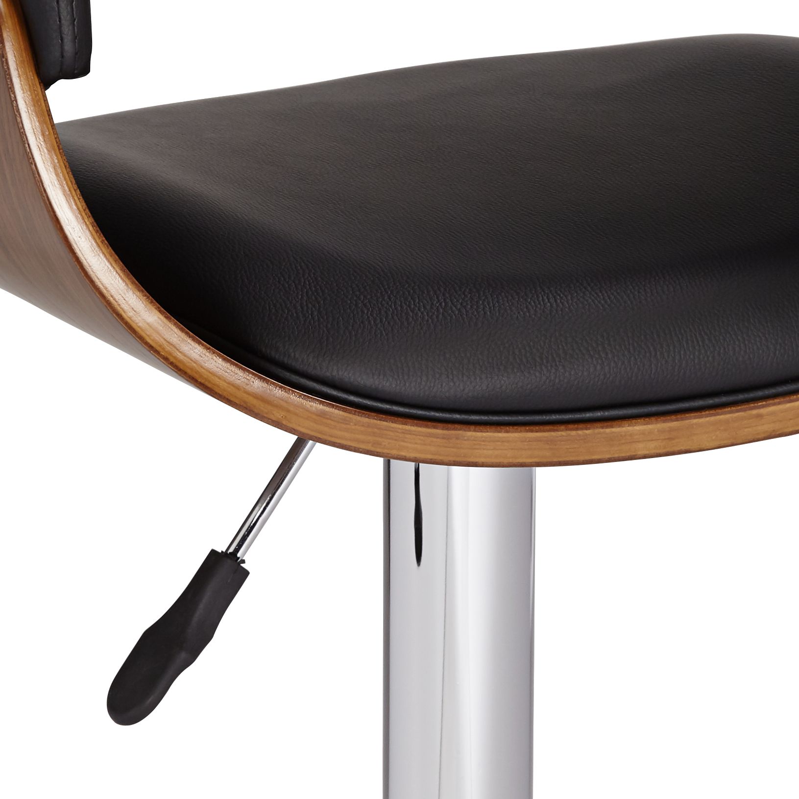 Francesca Black Faux Leather Modern Adjustable Swivel Barstool - #8F147 ...