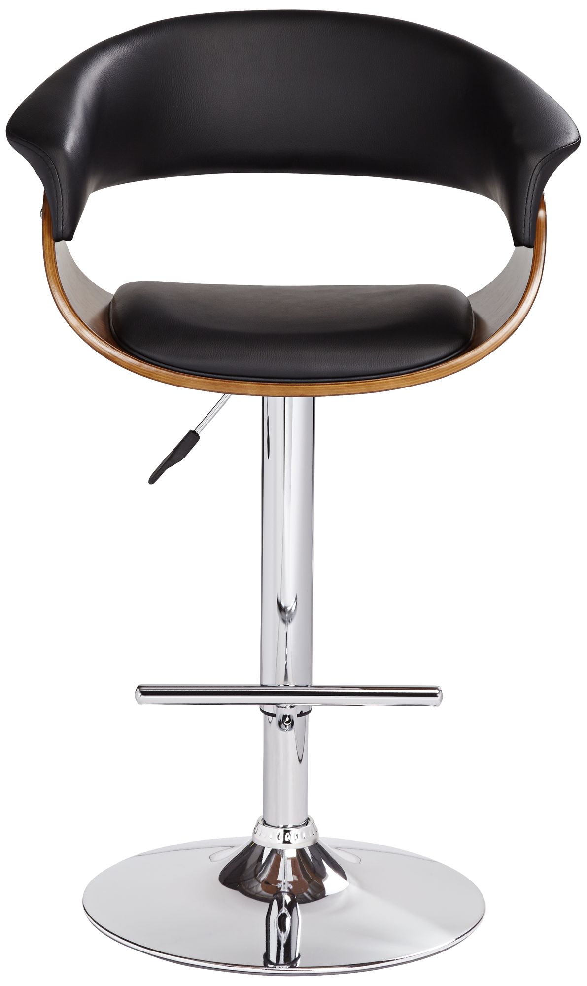 Francesca Black Faux Leather Modern Adjustable Swivel Barstool - #8F147 ...