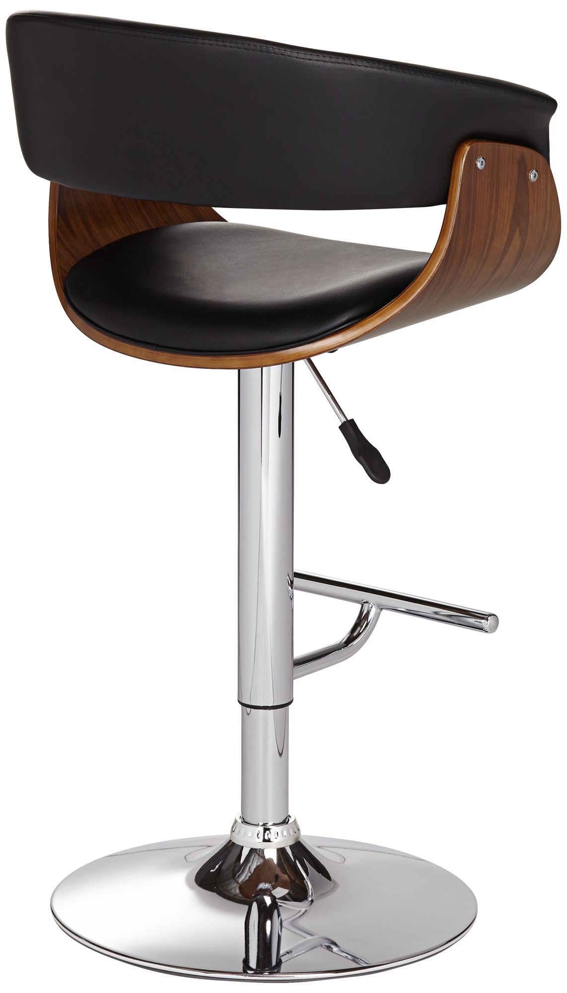 Francesca Black Faux Leather Modern Adjustable Swivel Barstool - #8F147 ...