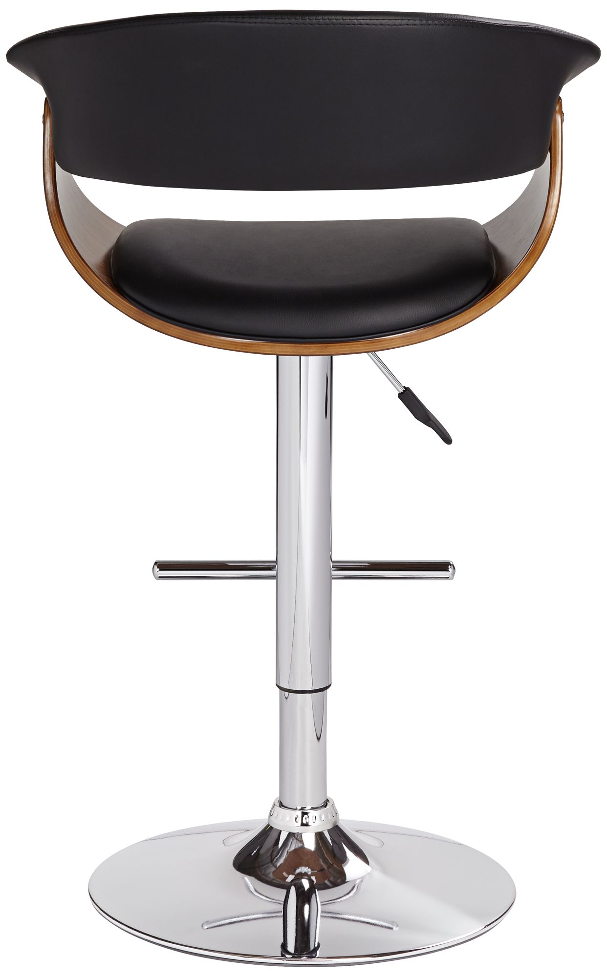 Francesca Black Faux Leather Modern Adjustable Swivel Barstool - #8F147 ...