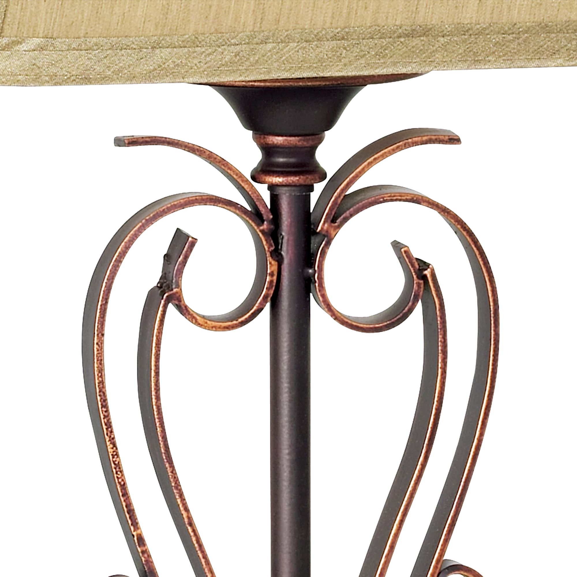Franklin Iron Works Bronze Copper Scroll Lamps Set of 2 with Dimmers - #81A03 | Lamps Plus