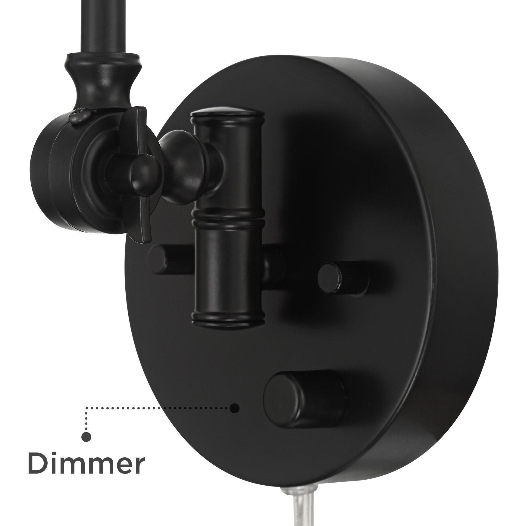 Franklin Iron Works Lobo Plug-In Swing Arm USB Wall Lamps Set of 2 ...